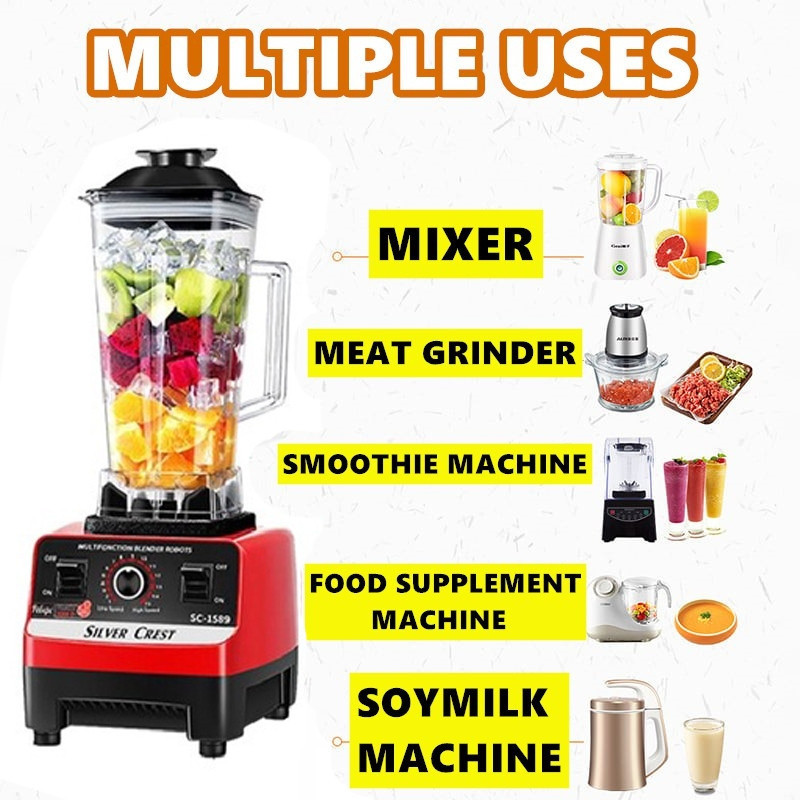 2 IN 1 Heavy Duty Blender 3L 4500W Blender And Grinder Pengisar Tugas ...