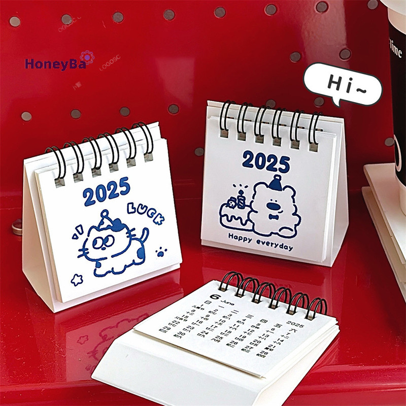 honeybee1 2025 Mini Cartoon Desk Calendar Cute Animal Portable Pocket ...