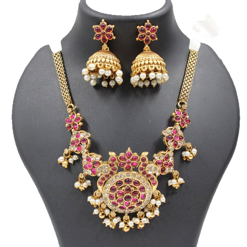 Premium Matte Gold Peacock Flower Design Choker | Shopee Malaysia
