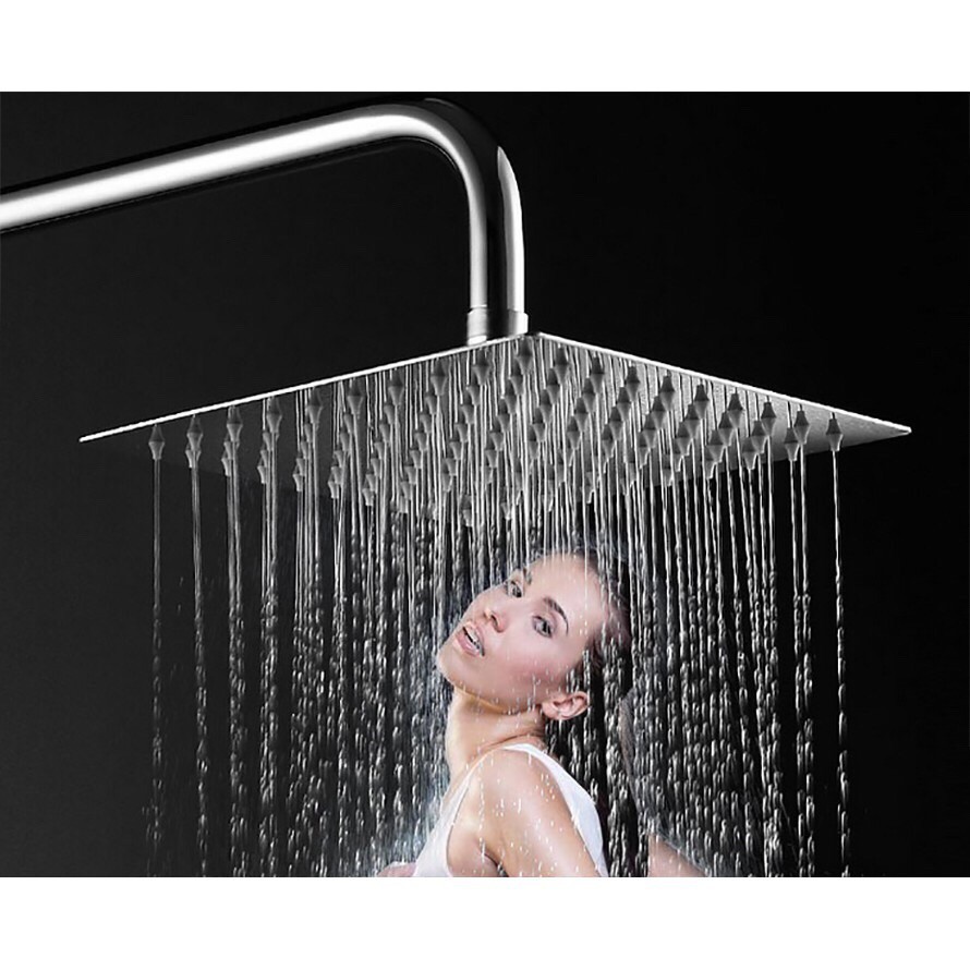 Stainless Steel Shower Head 360 Degree Rainfall Showerhead Square Set ...