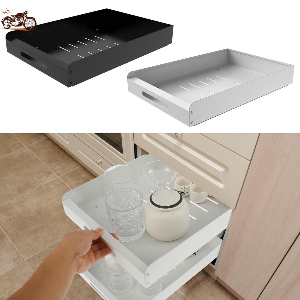 Pull Out Cabinet Organizer Carbon Steel Slide Out Drawer Storage Shelf ...