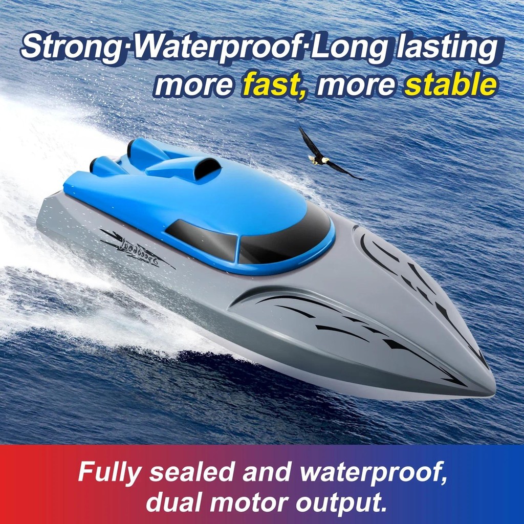 806 2.4G RC Boat Remote Control Boat Waterproof Toy Dual motors 20KM/h ...