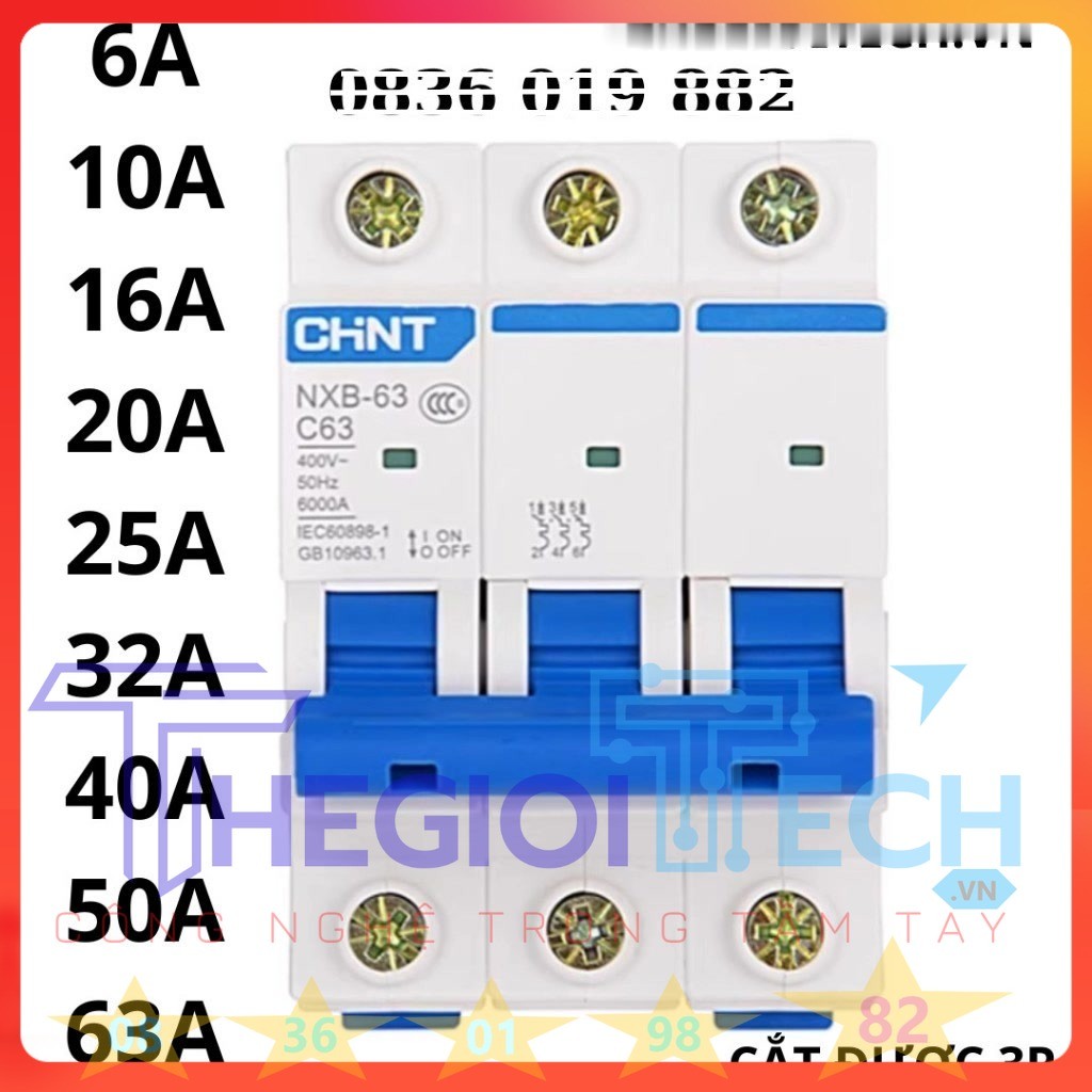 Th Aptomat MCB 1P+N 1P 2P 3 Phase NXB-63 NXB-40 ChinT 6A 10A 16A 20A 25A 32A 40A 50A 63A ...