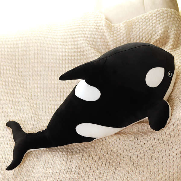 plush toy Cartoon killer whale plush toy black killer whale doll hug ...