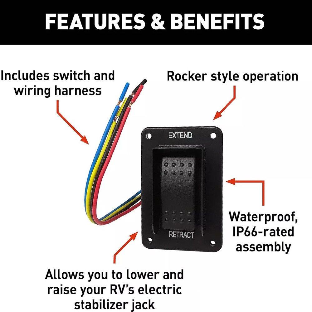 [Fricese.my] 12V Power Stabilizer Extend/Retract Switch IP66 Waterproof ...