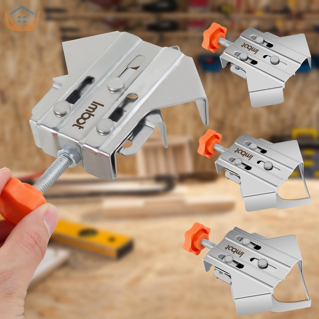 2/4Pcs Woodworking Right Angle Clamp 90 Degree Corner Clamp Open and ...