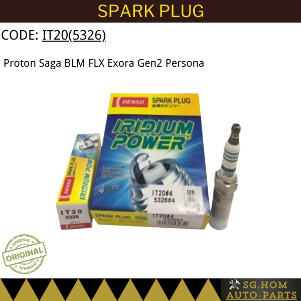 Spark Plug IT20(5326) / Original Proton Saga BLM FLX Exora Gen2 Persona ...