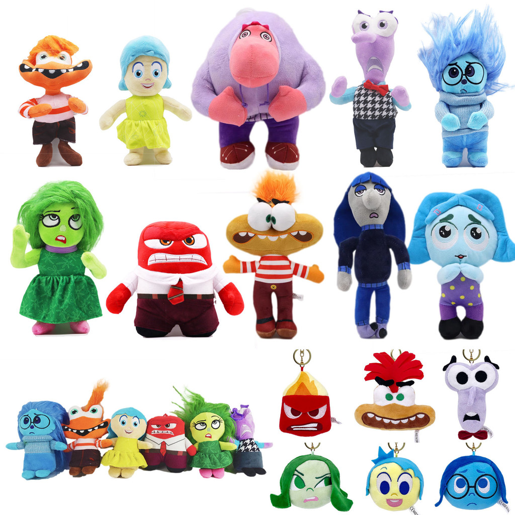 Inside Out 2 Plush Toy Cute Pendant Keychain Plushie Doll Joy Sadness ...