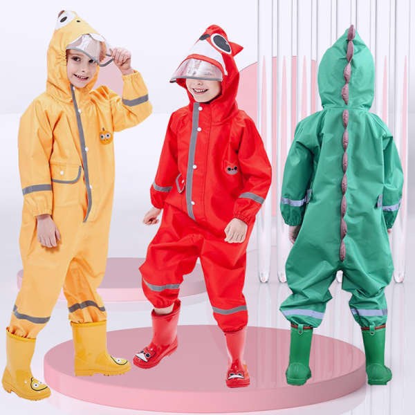 Baju hujan baju hujan waterproof Raincoat Children One-Piece Raincoat Jumpsuit Rain Pants Girls ...