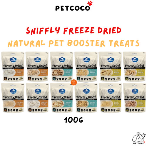 PetCoCo 🐾 Sniffly Booster Freeze Dried Cube 100g Chicken Duck Salmon ...