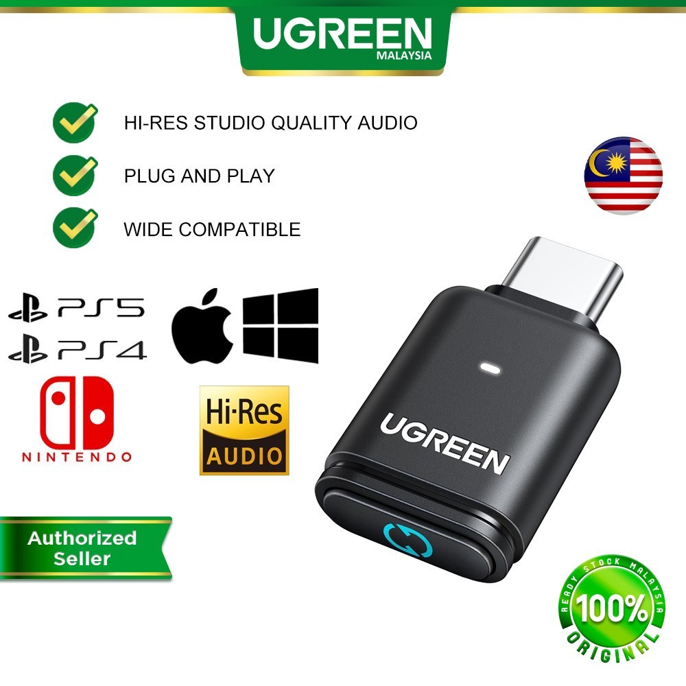 UGREEN Bluetooth 5.3 Adapter USB C Bluetooth Adapter with aptX HD aptX ...
