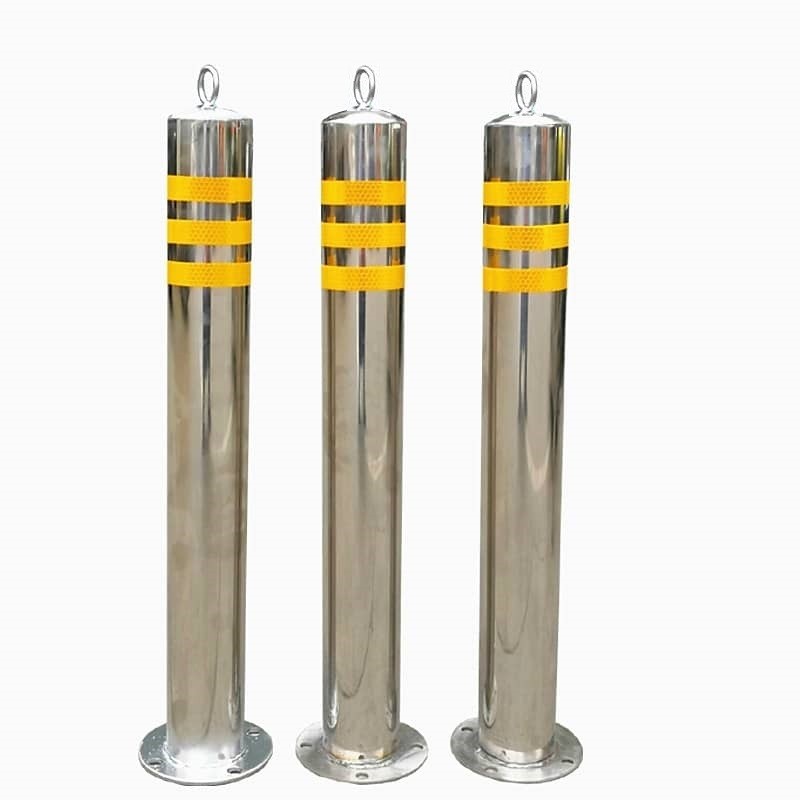 Bollard Stainless Steel, Heavy Duty Metal Bollard (Dia) 89mm with Ring ...