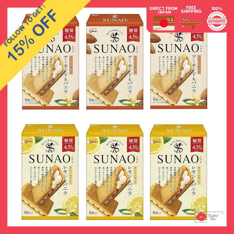 SUNAO Cream Sandwich Cookies - Lemon & Vanilla, Almond & Vanilla ...
