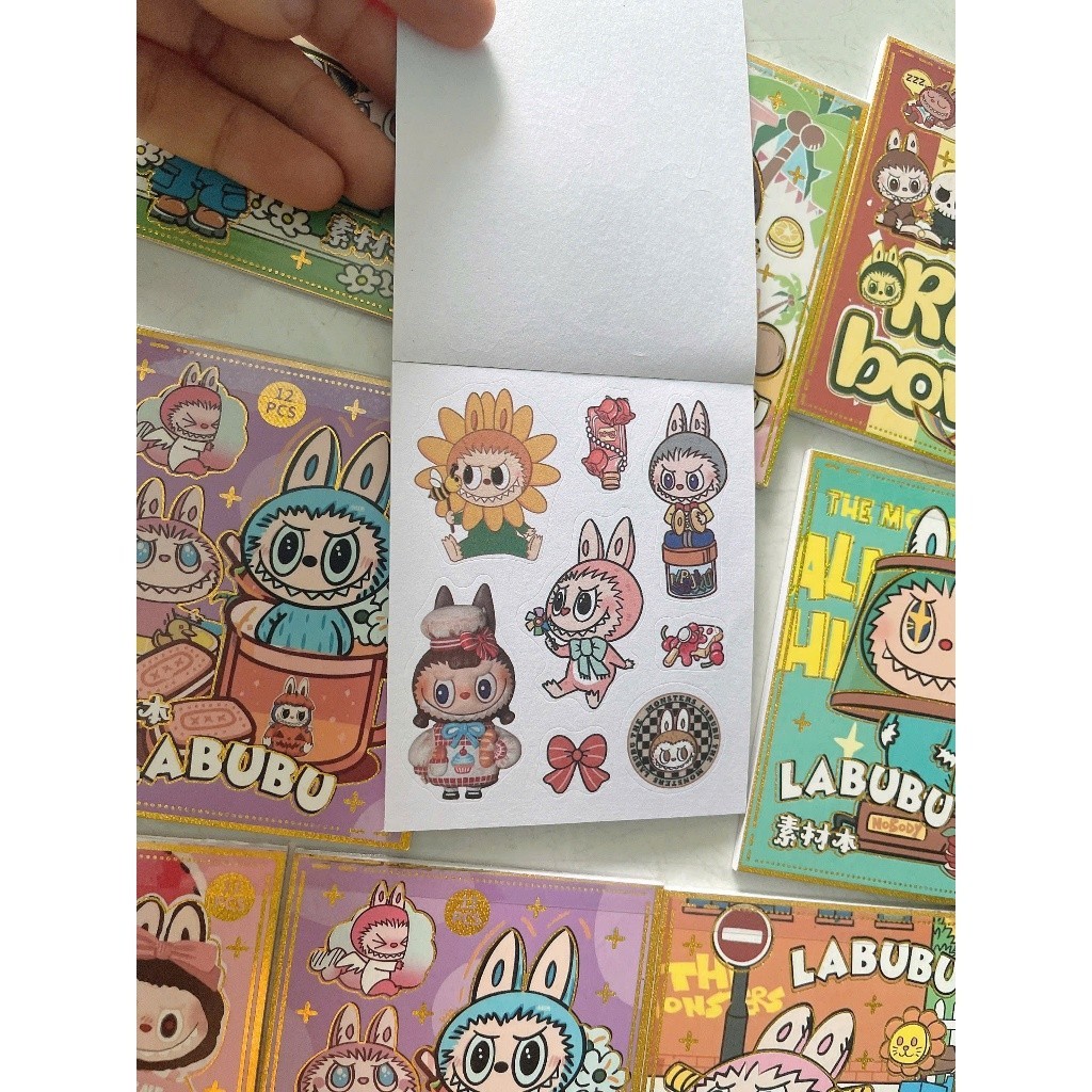 Labubu sticker, 2-layer lightning sticker to change princess costumes ...
