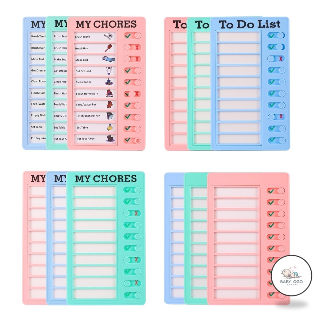 OGO Multi-purpose wall hanging checklist memo boards adjustable my tasks checklist board for ...