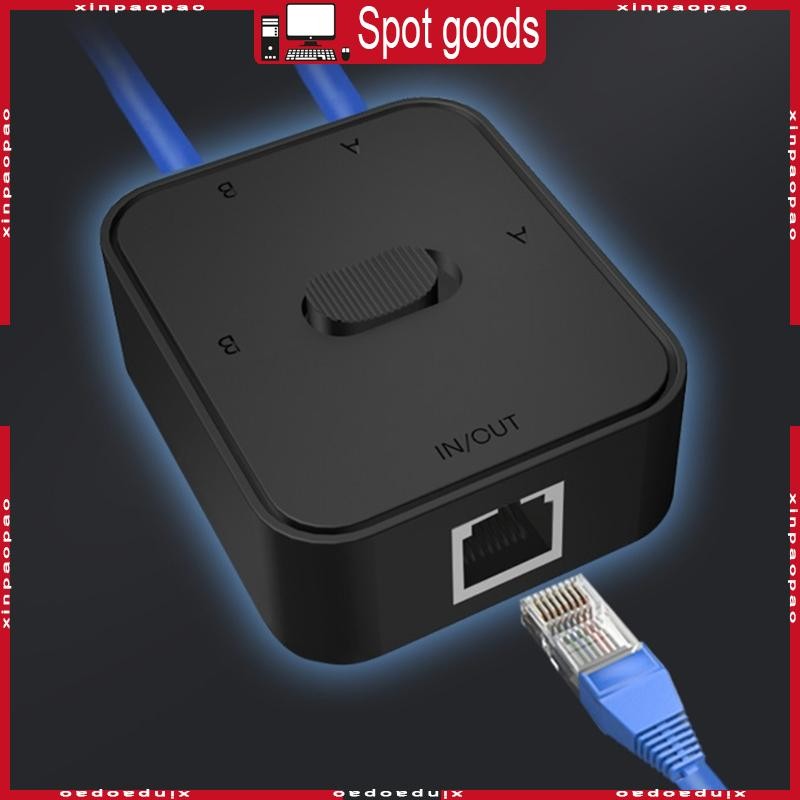 XI 2Port RJ45 LAN CAT6 Switch Selector 1000MHz 2 In 1 Out 1 In 2 Out ...