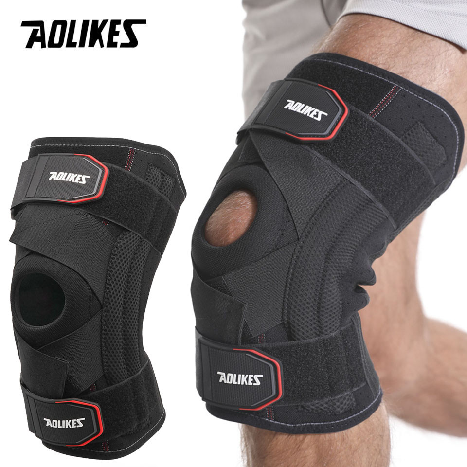 AOLIKES 1PCS Knee Brace for Knee Pain with Patella Gel Pad & Side ...