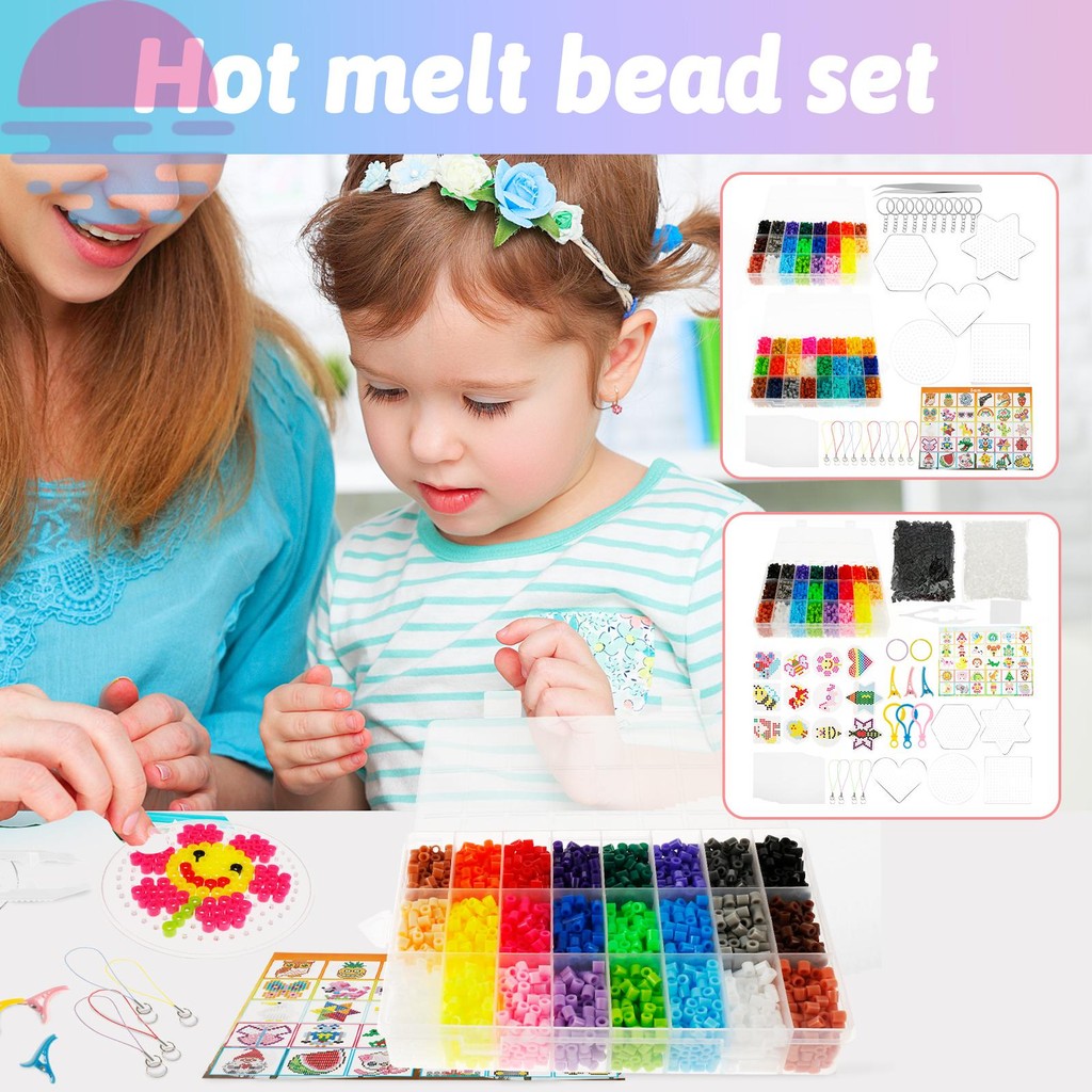 Fuse Beads Kit Fun Fuse Beads Craft Kit Colorful Melting Beads Kit Safe ...