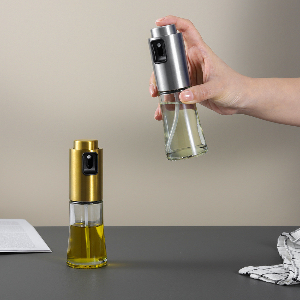 High Atomizing Oil Spray Bottle Mist Glass Oil Spray Can Kitchen Olive ...