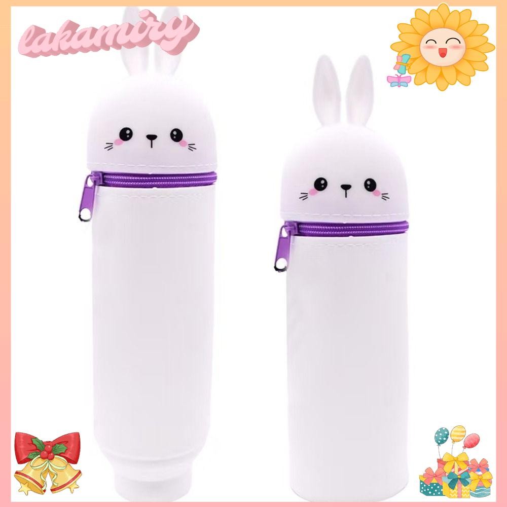 LAKAMIRY Pencil , Animal Shape Foldable Pen Container, Cartoon Silicone ...