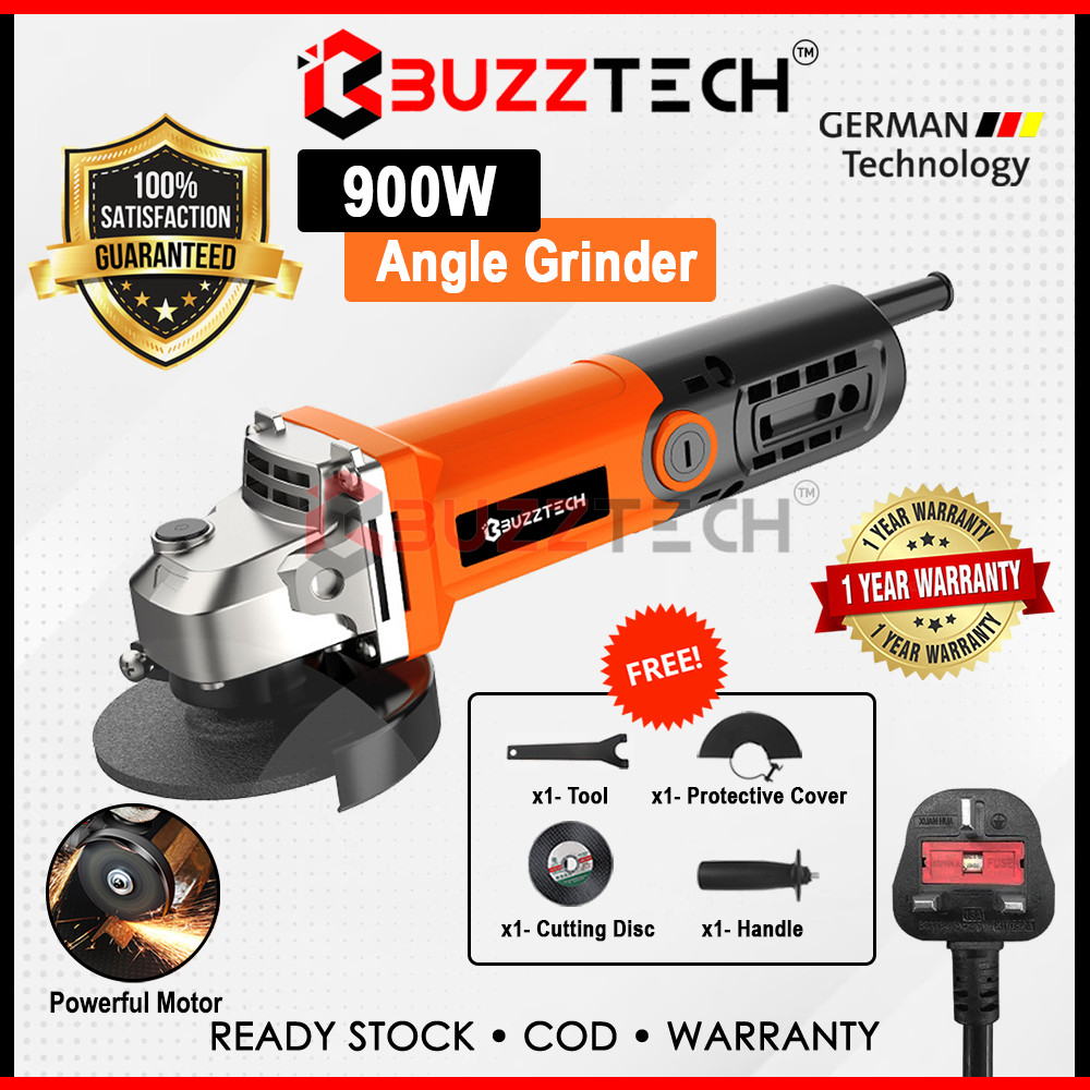 BuzzTech 900W Mesin Grinder Angle Grinder Copper Motor Multifunctional Cutting Machine Polish ...