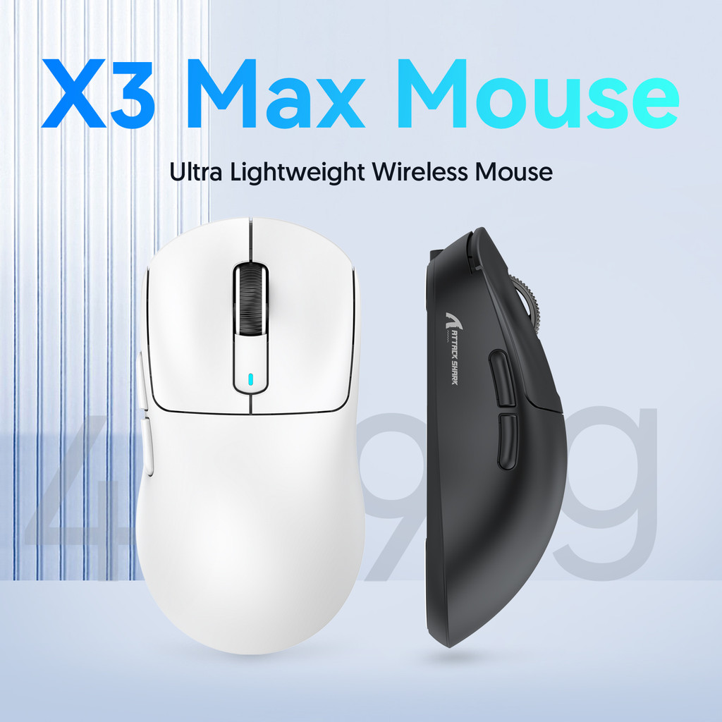 Attack Shark X3 MAX 3-mode Lightweight Gaming Mouse 8K Polling Rate ...