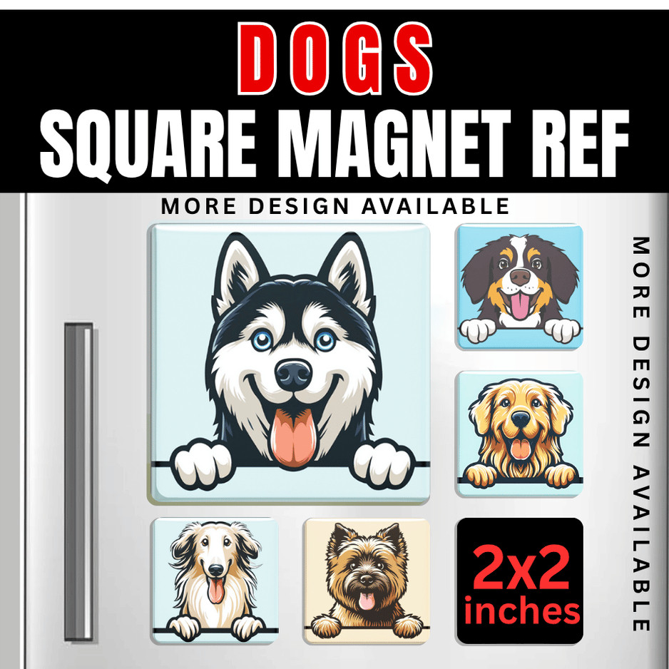 DOGS - 2X2 INCHES REF MAGNET AND BUTTON PIN | Shopee Malaysia