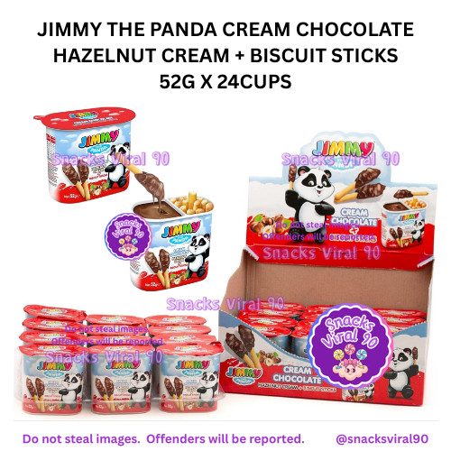 HALAL JIMMY THE PANDA CREAM CHOCOLATE HAZELNUT CREAM + BISCUIT STICKS ...