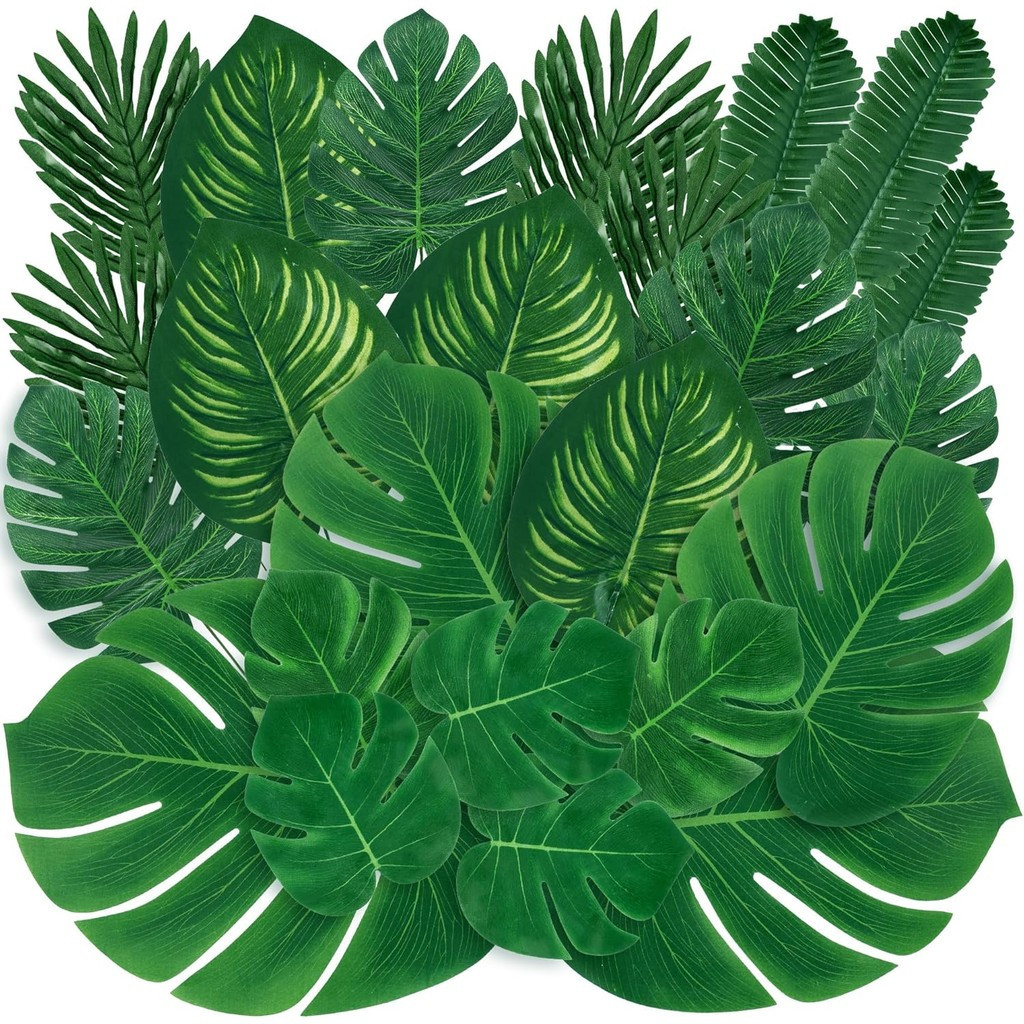 56 Keping 7 Jenis Daun Palma Tropika Tiruan Daun Tropika Daun Monstera ...