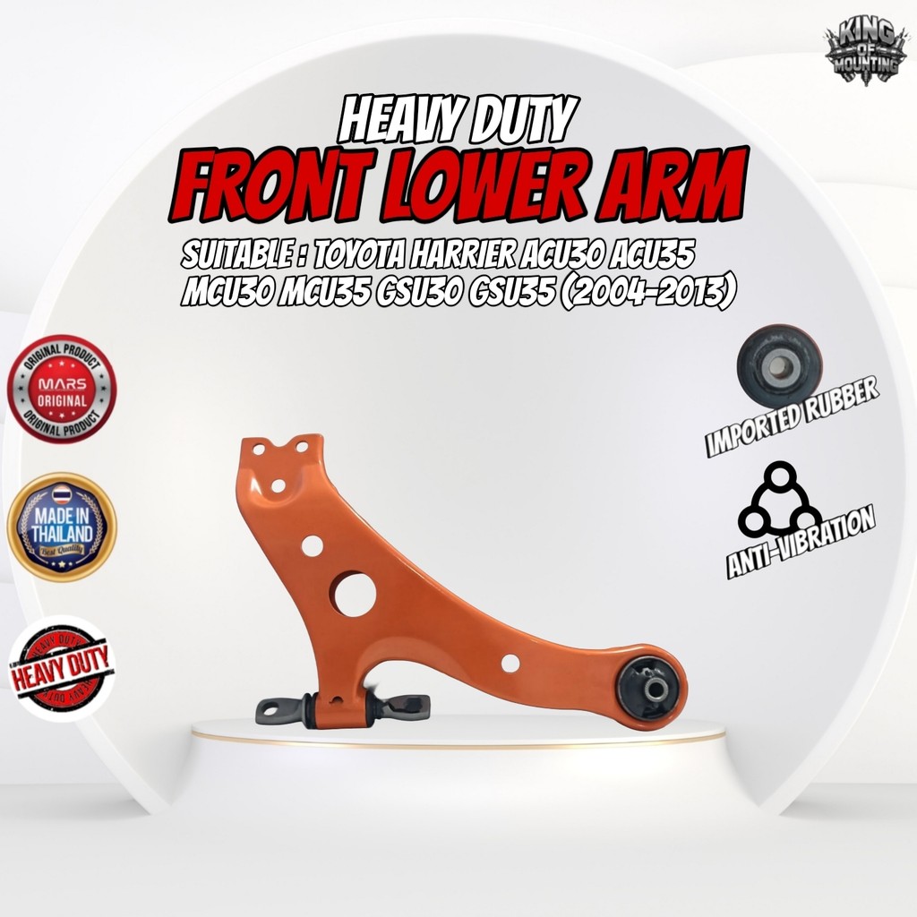 🔥MARS🔥HEAVY DUTY FRONT LOWER ARM TOYOTA HARRIER ACU30 ACU35 MCU30 MCU35 ...