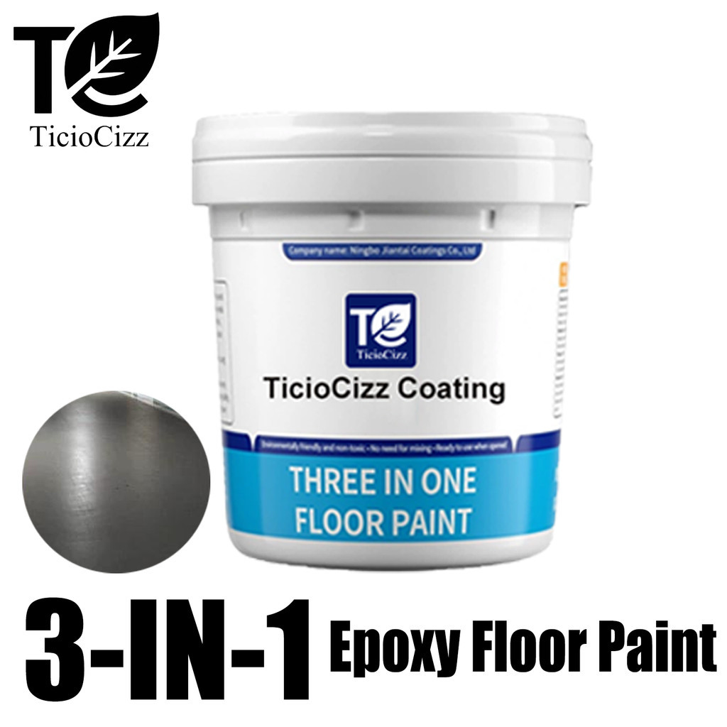 TicioCizz epoxy floor paint cat lantai simen HEAVY DUTY [Hardener ...