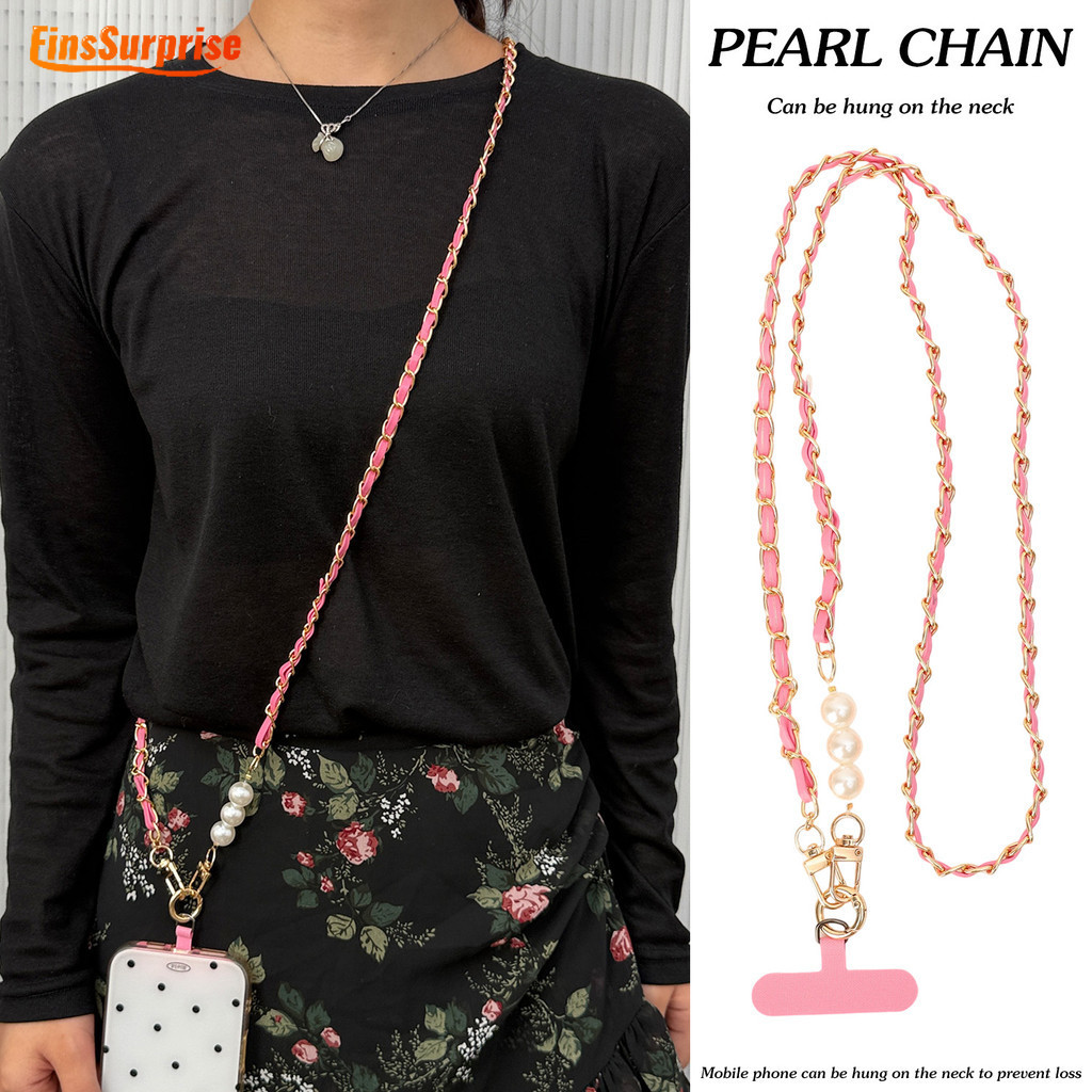 Non-Slip Pearl Design Phones Chain - Fashion Elegant Daily Handset Anti ...