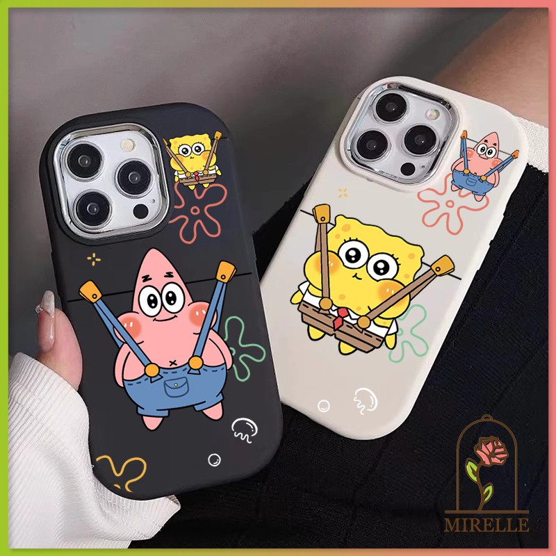 Untuk iphone 16 pro Case 15 11 12 13 14 Bob & Patrick Lucu Warna ...