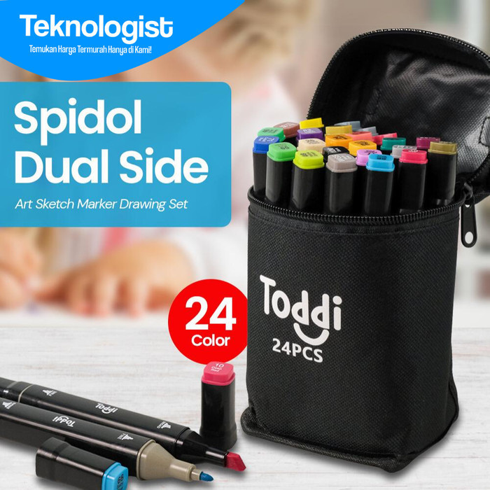 Toddi Marker Dual Side Fine Art Marker Brush Double Tip 1.0mm 6.0mm ...