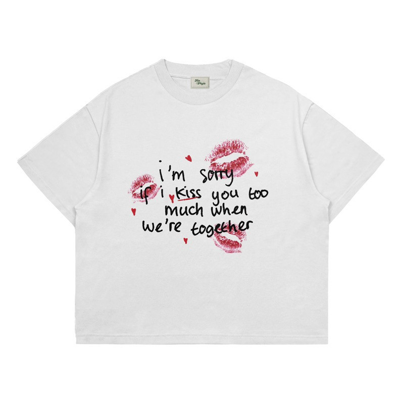 [ORI] Boxy Oversize T-shirt Kiss White Neophyte | Shopee Malaysia