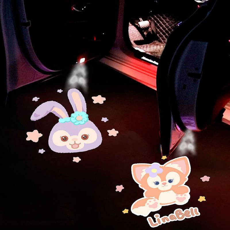HD Car Door Projection Lamp Cartoon Car Courtesy Light down-Corner Lamp ...