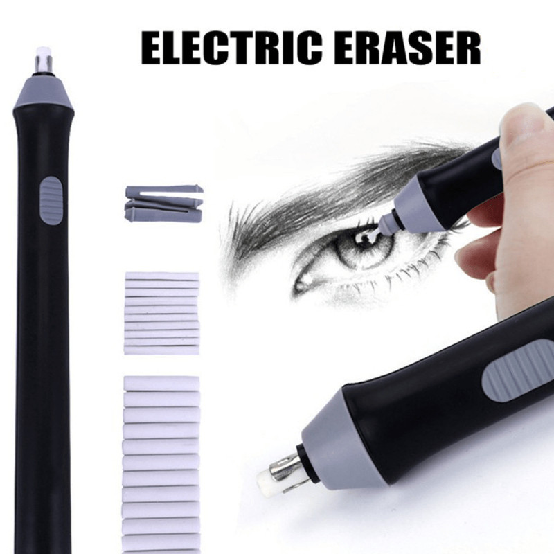 Refillable Electric Eraser School Pencil Eraser Stationery Battery ...