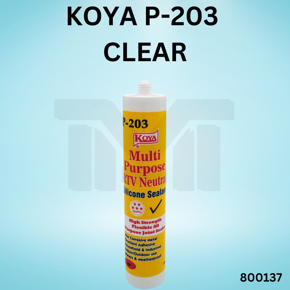 KOYA P-203 MULTI PURPOSE RTV NEUTRAL SILICON SEALANT (CLEAR) | Shopee ...