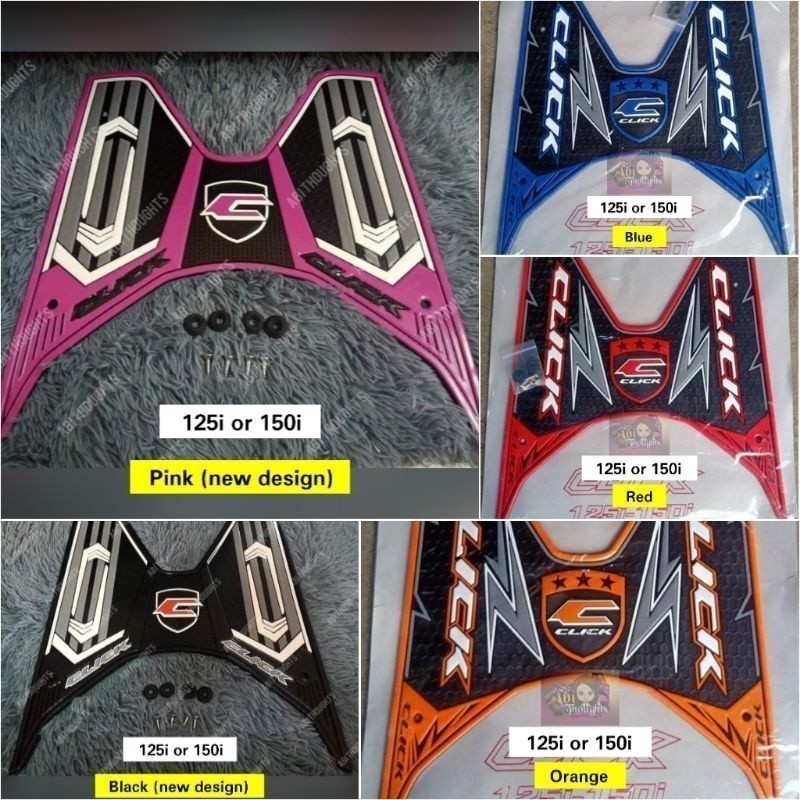 Honda Click 125i /150i Footboard Rubber Matting With Bolts For Click V1 ...