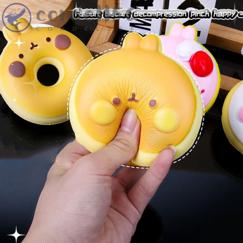 CORDELL Rabbit Squeeze Toy, Simulated Rabbit Biscuit Cartoon Fidget Toy ...