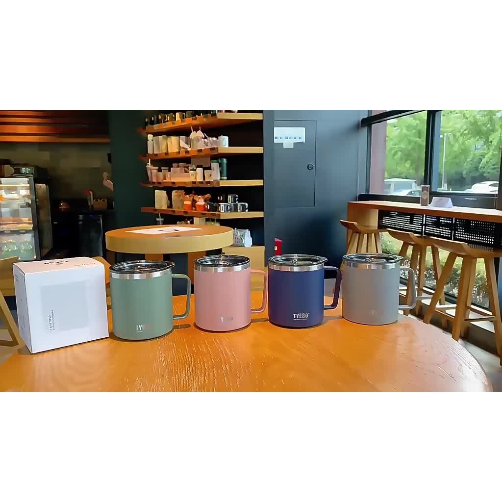 Original Tyeso Coffee Mug Vacuum Insulated Tumbler Hot And Cold Thermoflask Stainless Steel ...