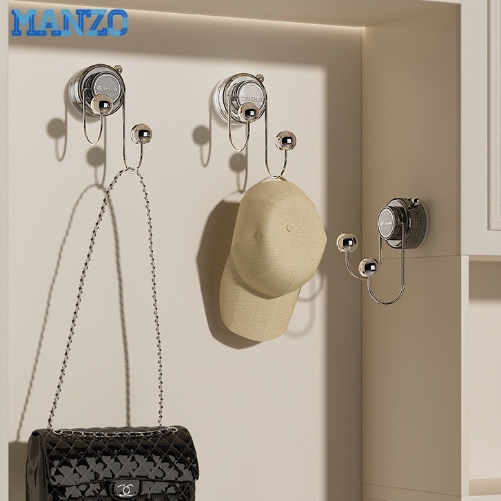 Nordic Suction Hook Wall Hook No Drill Multifunction Rotating Coat Hook ...