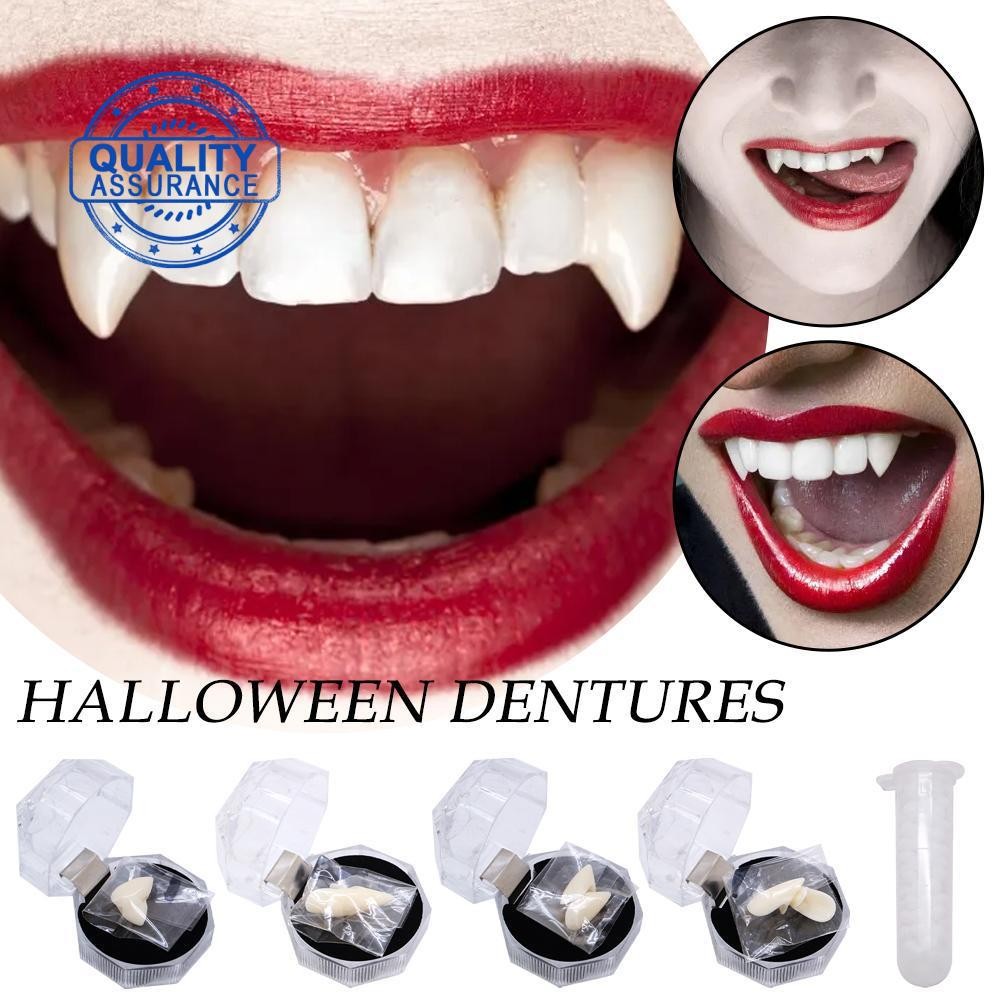 Halloween Dentures Halloween Vampire Fangs Zombie Teeth Sharp Little ...