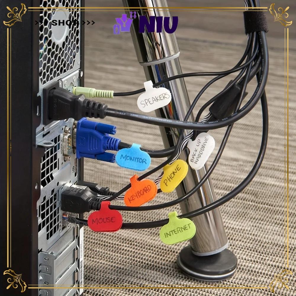 NIU 10pcs Cable Labels, Easy Identification Nylon Cable Ties, Cable ...