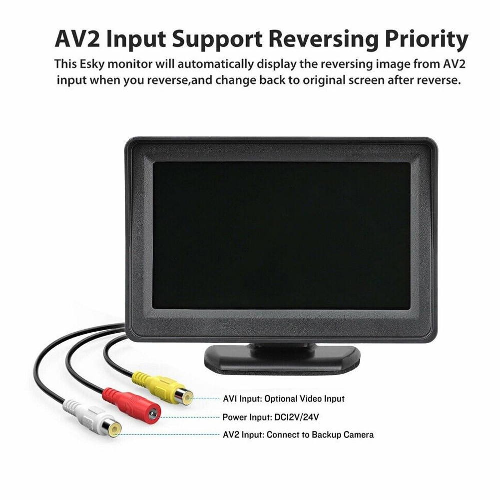 4.3 Inch Screen HD Car Monitor with 2 Way AV Input for Rear View ...