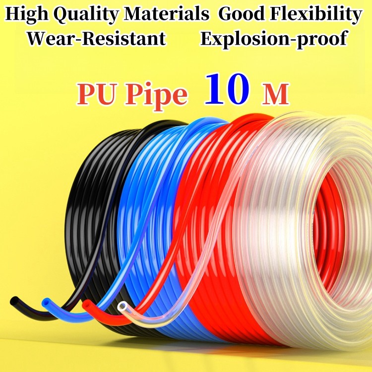 10 Meter Pneumatic Pipe Tube diameter PU Air Gas Pipe Hose 4mm 6mm 8mm ...