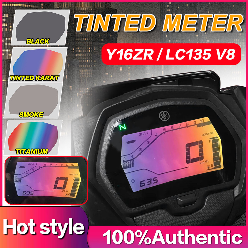 LC135 FI V8 Y16ZR Tinted Meter Sticker Instrument Membrane Titanium ...
