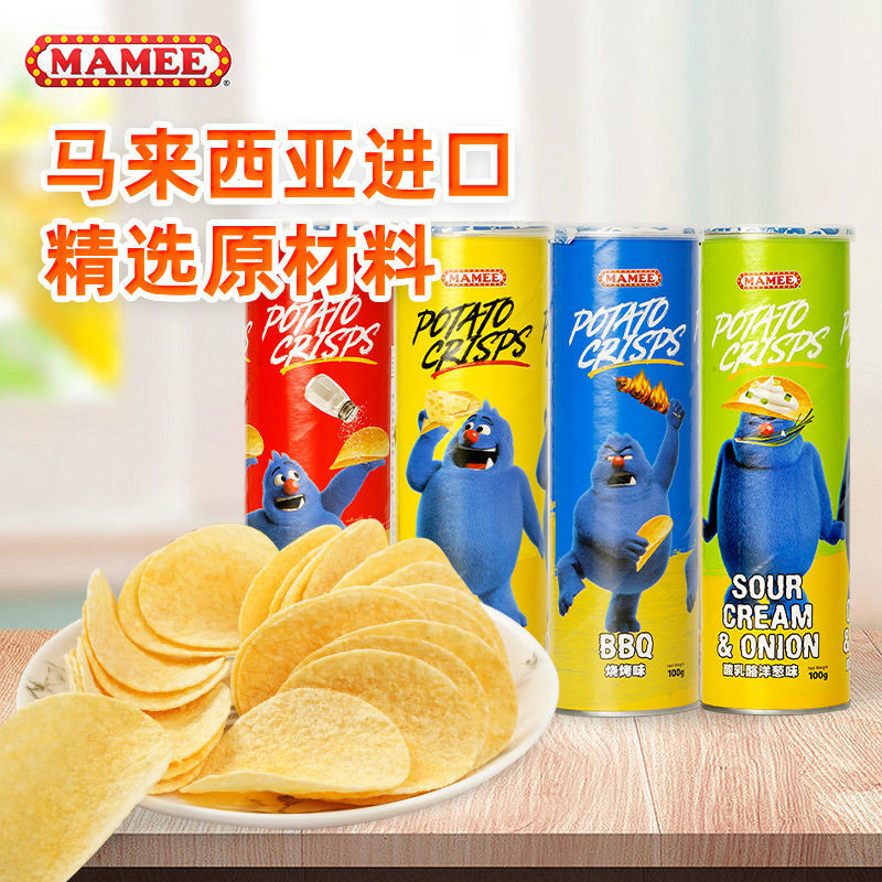 Mamee/mommy Malaysia Imported Snacks Canned Barreled Potato Chips ...