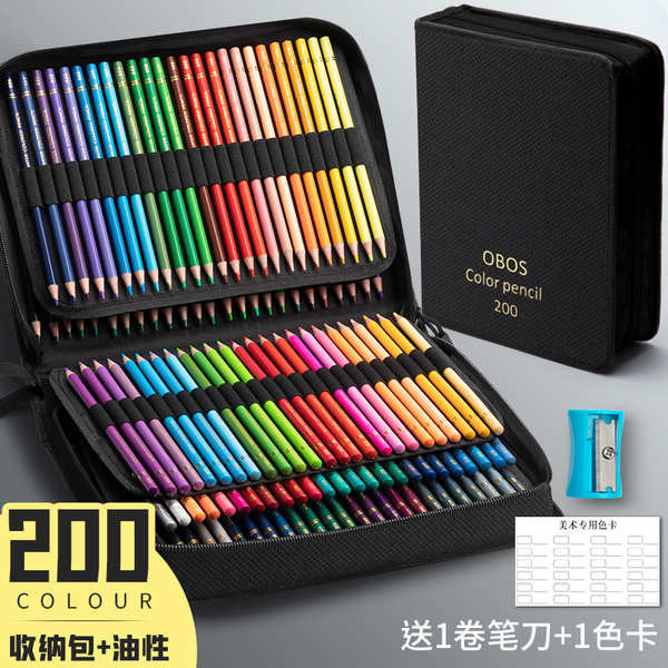 colour colour pencil 200 warna OBOS pensel warna profesional pensel ...