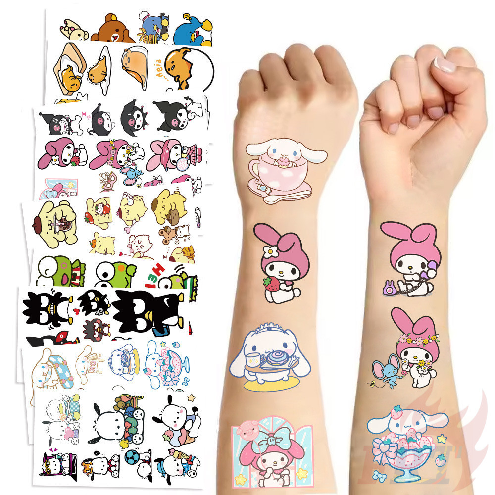 10Sheets/Set S-Cartoon Character Temporary Tattoo Stickers Waterproof ...